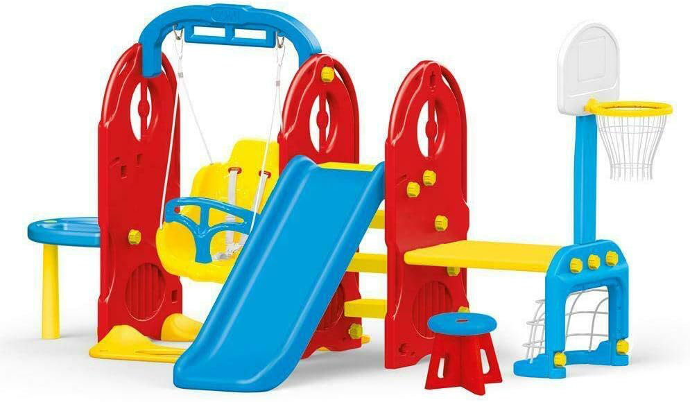 Brayden Studio Plastic Swing Set with 1 Swing, 1 Slide | Wayfair.co.uk